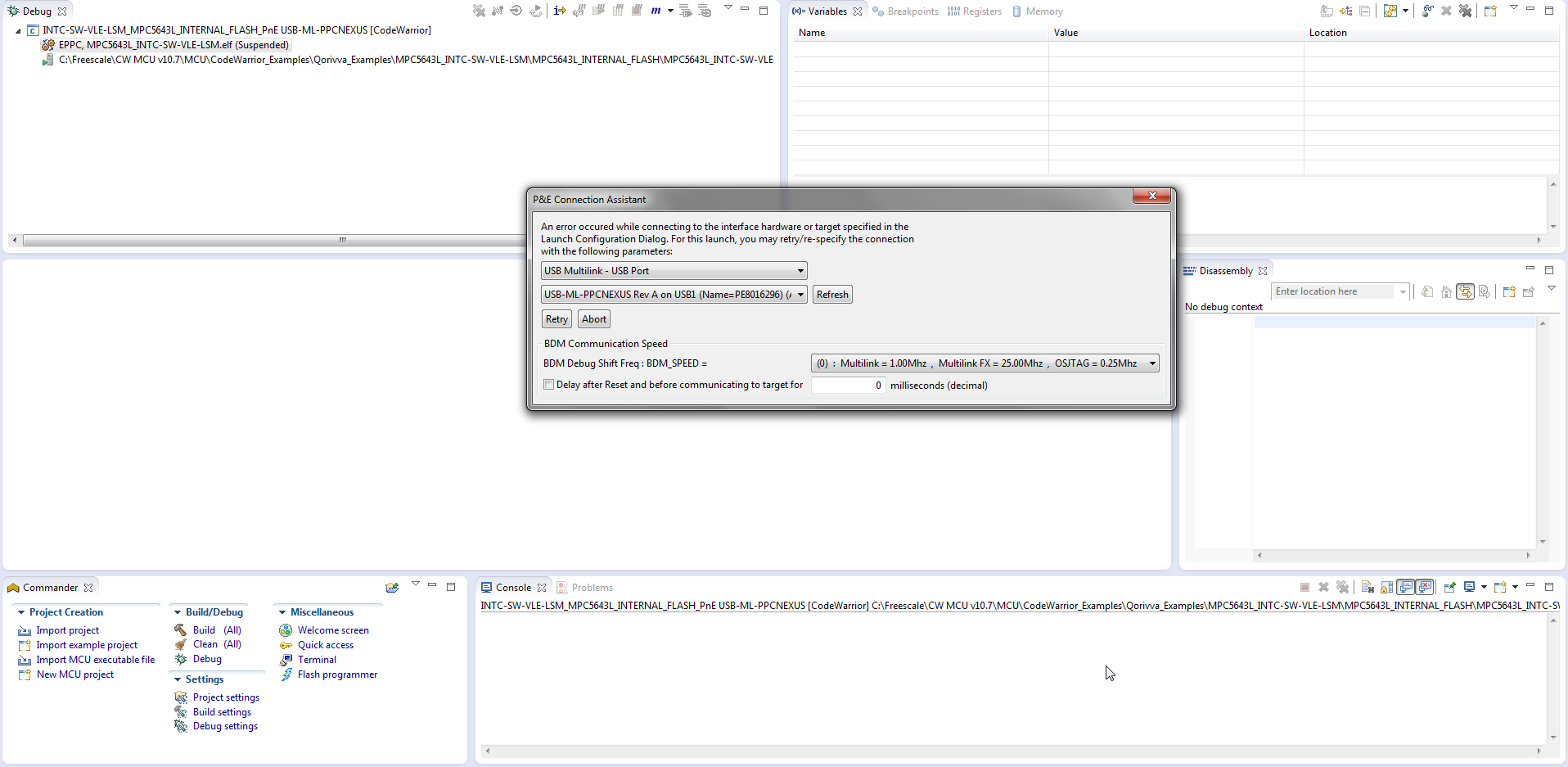 Debug Issues In Codewarrior 107 Nxp Community